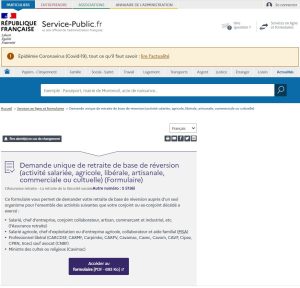 Où trouver le formulaire pour la pension de réversion