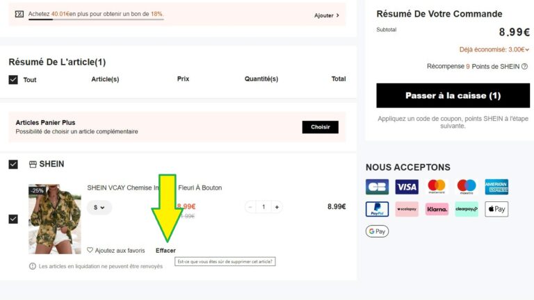 Peut on faire un échange sur Shein et comment